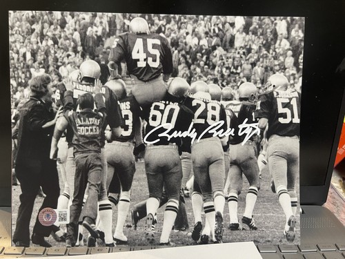 RUDY RUETTIGER SIGNED 8X10 PHOTO NOTRE DAME FOOTBALL AUTOGRAPH BECKETT ...
