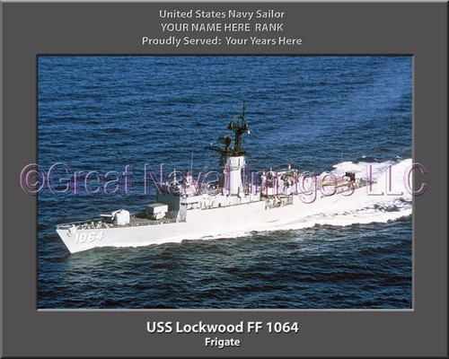 USS Lockwood FF 1064 Personalized Canvas Ship Photo Print Navy Veteran ...