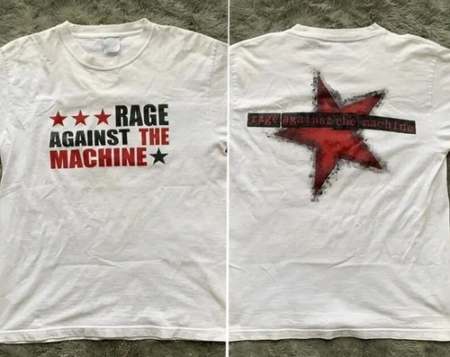 Rage Against The Machine Star T-Shirt, 00s RATM Rock Band Album Graphic ...