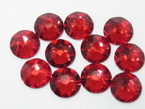 34ss SCARLET FLATBACK European Rhinestones 18pcs. | eBay