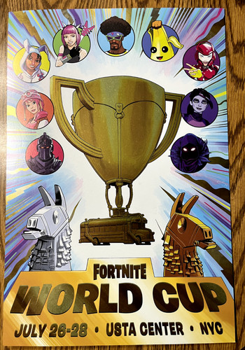 2019 Fortnite World Cup NYC Trophy Cardboard Poster - 12” x 18” - Free ...