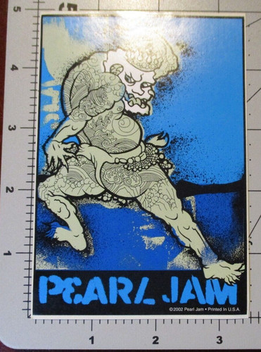 PEARL JAM vintage blue guy 2002 STICKER decal ten vs vitalogy A | eBay