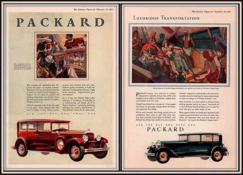 AD LOT OF 2 1929 ADS PACKARD CLEOPATRA EXPLORERS COLOR PACKARD EIGHT | eBay
