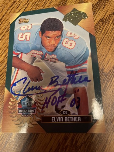 ELVIN BETHEA SIGNED 2003 TOPPS HALL OF FAME CLASS OF 2003 HOUSTON ...