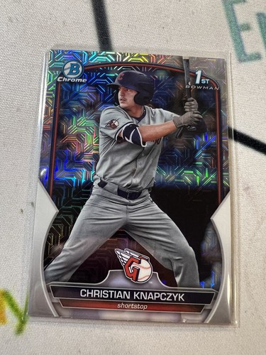 CHRISTIAN KNAPCZYK 2023 BOWMAN DRAFT CARD Asia Edition Mojo Refractor ...