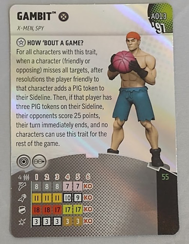 HEROCLIX X-Men '97 A013 GAMBIT Alternate CARD | eBay