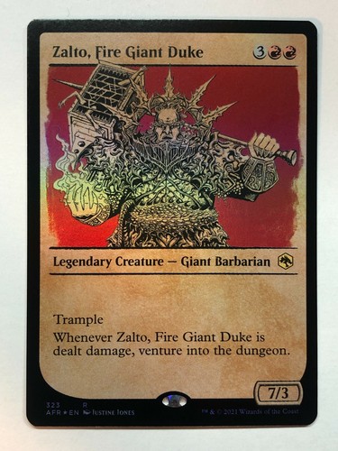 MTG Adventures of the Forgotten Realms Zalto, Fire Giant Duke (Showcas ...