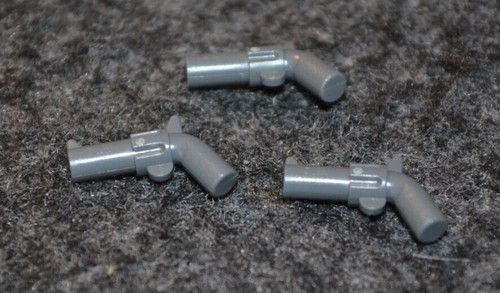 3 ~ Dark Gray Small Western Revolver Pistol ~ Minifigure Accessories ...
