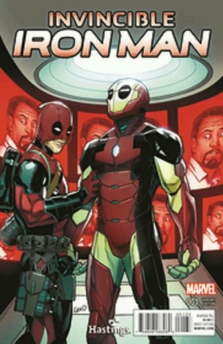 INVINCIBLE IRON MAN #1 NM 9.4 HASTINGS DEADPOOL VARIANT MARVEL ROBERT ...