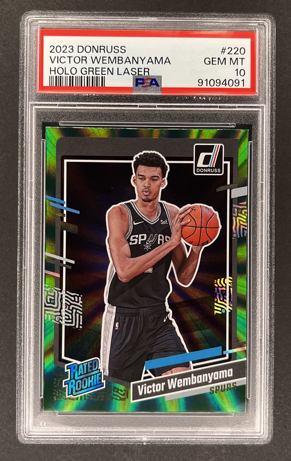 Victor Wembanyama 2023 Donruss #220 Holo Green Laser Price Guide ...