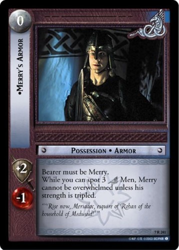 Lord of The Rings LOTR CCG TCG Return of The King 7R241 Merry's Armor ...