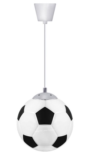 Modern FOOTBALL Ceiling Pendant Hanging Light Shade Club Games Room ...