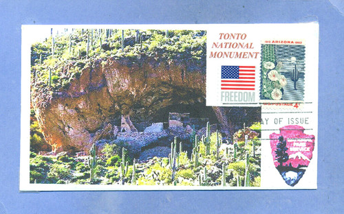 TONTO NATIONAL MONUMENT National Parks Color Photo Arizona First Day PM ...