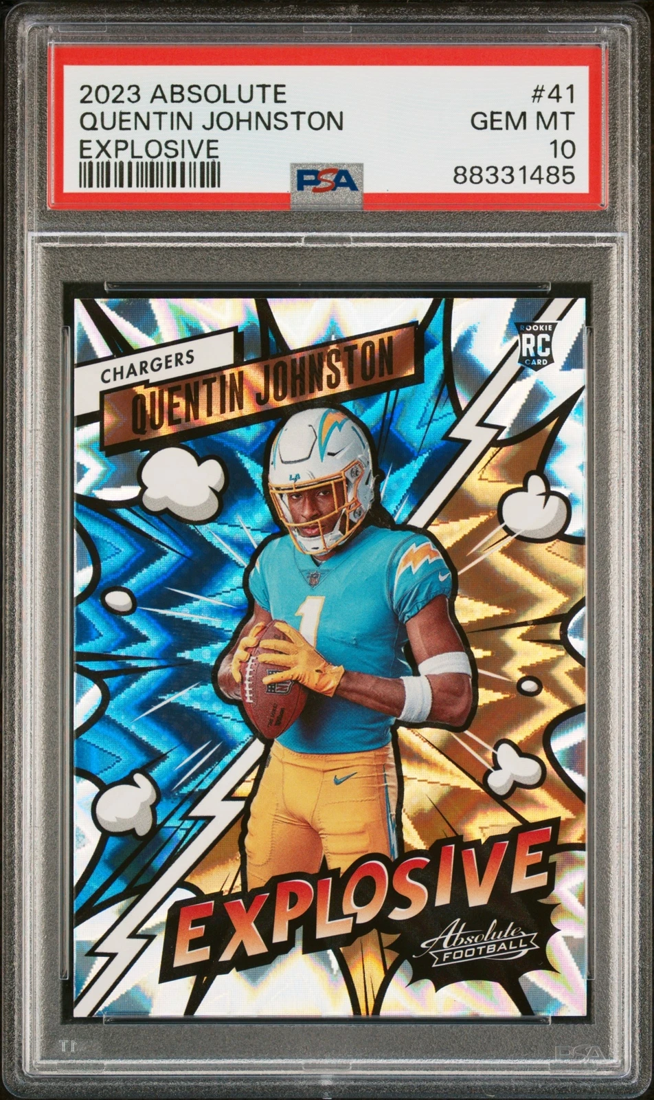 Quentin Johnston 2023 Absolute #41 Explosive Price Guide - Sports Card ...