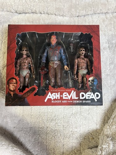 NECA Ash vs Evil Dead Bloody Ash Faces The Demon Spawn 3 Pack NEW & SEALED 🔥 | eBay