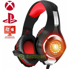 Buy Pro Gamer Headset Red LED Gaming Headphones for Nintendo Switch PS4 ...