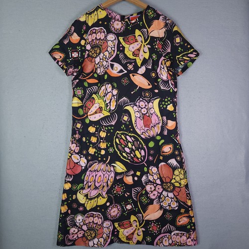 La DOUBLE J Mini Swing Dress Size XS Floral 100% Silk Cocktail Party ...