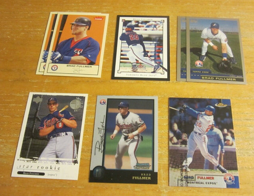 Brad Fullmer Lot of 8 Trading Cards w/1 INSERT MLB Expos, Rangers, Blue ...