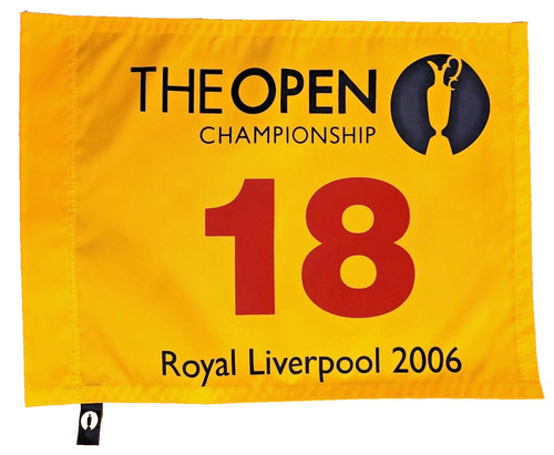 2006 British Open pin flag Tiger Woods Royal Liverpool Golf Club ryder ...