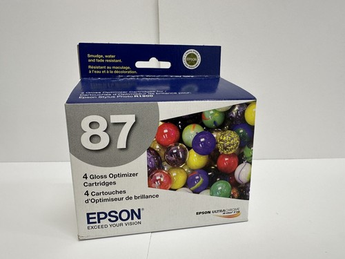 Epson 87 -4 pk Gloss Optimizer Ink Cartridges T087020 Stylus Photo ...