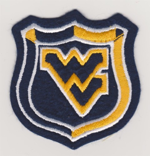 West Virginia Mountaineers Shield Felt & Embroidered Iron On Patch *NOS ...