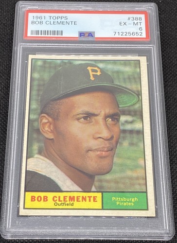 1961 Topps Baseball Roberto Bob Clemente #388 Pittsburgh Pirates PSA 6 ...