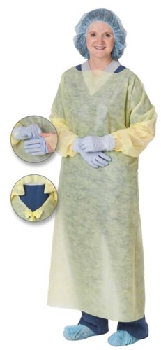 Cardinal Health Gown, Yellow w/Thumbhooks, 2110PG - Box of 100 | eBay