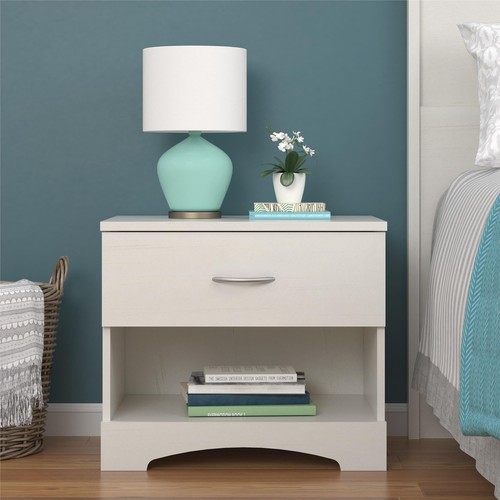 Ameriwood Home Crescent Point Nightstand, Multiple Colors - Ivory | eBay