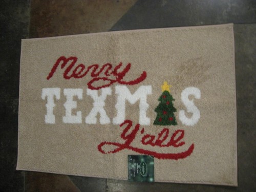 "MERRY TEXMAS Y'ALL" ST. NICHOLAS SQUARE ACCENT RUG - NWT | eBay