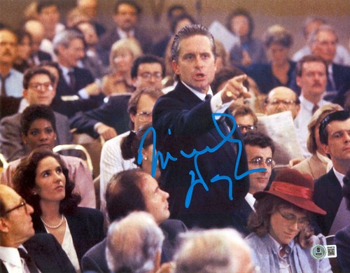 Michael Douglas Signed Autograph Wall Street 11X14 Photo BAS Beckett | eBay