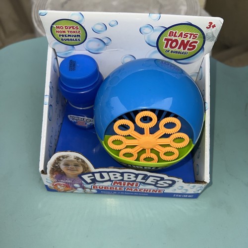 Fubbles Mini Bubble Blower Machine Battery Operated Blue & Green Read | eBay