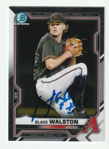 Blake Walston Signed 2021 Bowman Chrome Prospects Card #BCP-104 Auto ...