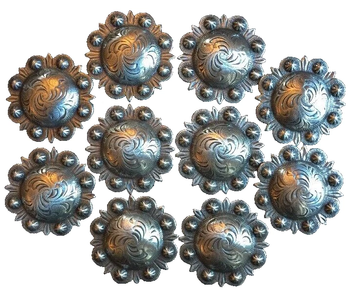 Slotted Conchos Slotted Stamped Steel Concho Antique Brass 1 10 Pack ...