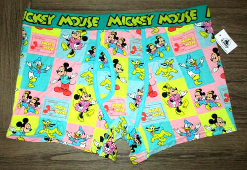 MENS DISNEY MICKEY MOUSE DONALD DUCK PLUTO CHECKED BOXER BRIEF SIZE ...