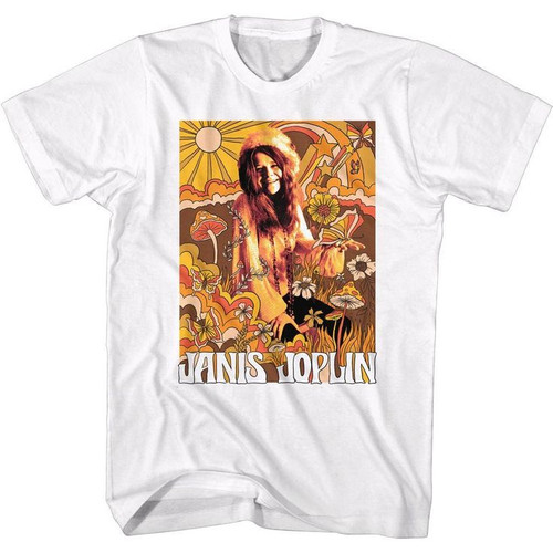 Janis Joplin Artwork Logo White Shirt | eBay