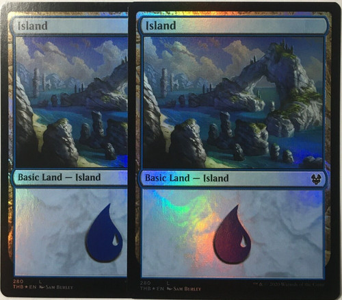 MTG 2X ISLAND #280 THEROS BEYOND DEATH FOIL LAND NEAR MINT | eBay