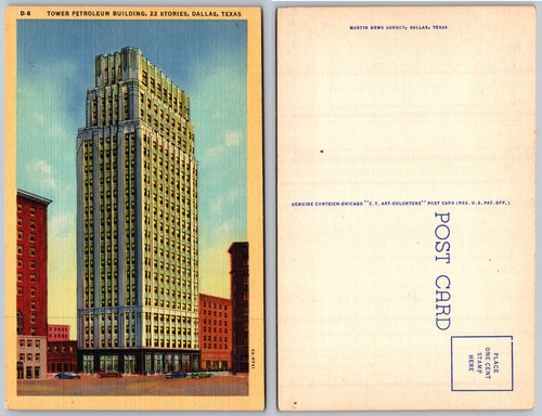 Dallas TX Tower Petroleum Building Skyscraper Postcard | eBay