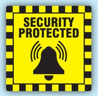 'Security Protected' Anti-Theft / Thieves Shop Stickers Sticky Swing ...