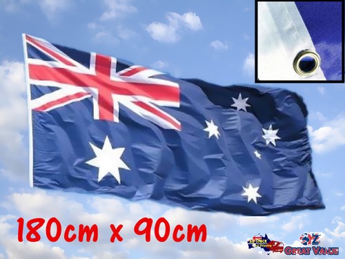 Australia Flag Aussie Flag Large with Eyelet 180cm x 90cm AU Standard ...