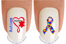 Nail Art 6506 Autism Awareness MOM Puzzle Pieces Waterslide Nail Decal ...