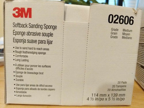 3M Softback Sanding Sponge Medium 02606 *NEW OPENED BOX* 17 PADS FREE ...