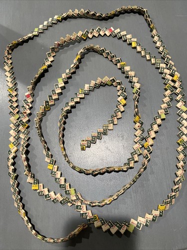 Approximately 10 Foot+ Vintage Braided Gum Wrapper Chain from Early To ...