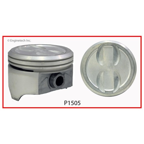 Standard Bore Dish Piston w/ Wrist Pin for Chevrolet SBC 350 / 4.3L 262 ...