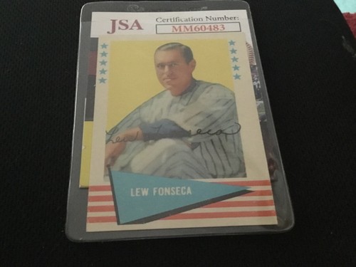 Autographed 1960 Fleer Lew Fonseca JSA CERT | eBay