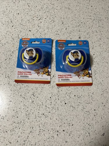 Lot Of 2 Nickelodeon Paw Patrol CHASE Pacifier With Cover | eBay