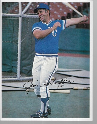 VINTAGE BASEBALL JIM SCHAFFER KANSAS CITY ROYALS 4 X 5 1/2 PHOTO CARD ...