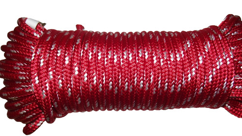 3/8" (10mm) x 100' Sail/Halyard Line, Double Braid Polyester, Jibsheet ...