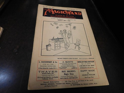 The Magic Wand Magazine Of Magic For Magicians March May 1932 | eBay