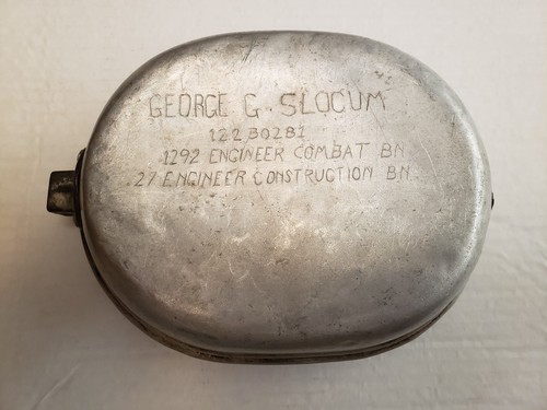 WWII 1942 US Army mess kit 1292 Engineer Combat Battalion 27 ...