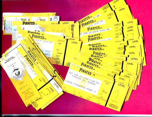 50 TIX! 1987/1988/1989 PIRATES TICKET STUBS LOT-EARLY BARRY BONDS GAMES ...
